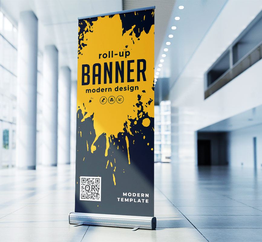Banner Roll-Up: Vizibilitate garantata oriunde ai fi! - Exclusive Print